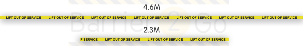 Lift Out Of Service Retractable Belt Barrier 2.3M & 4.6M | Barrier 2 Go