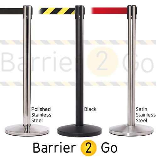 Budget Crowd Control Retractable Barrier Post 3.4M | Barrier 2 Go