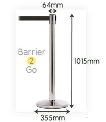 Budget Crowd Control Retractable Barrier Post 3.4M & 3.9M | Barrier 2 Go