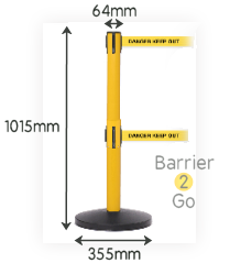 Budget Safety Twin Belt Retractable Barrier Stand 3.4m & 3.9m | Barrier ...
