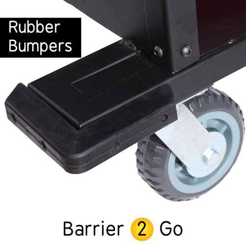 Horizontal 12 Post Belt Barrier Storage Cart | Barrier 2 Go