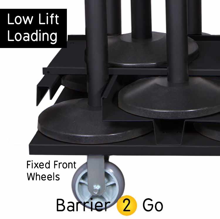 Vertical 18 Retractable Belt Barrier Storage Trolley | Barrier 2 Go