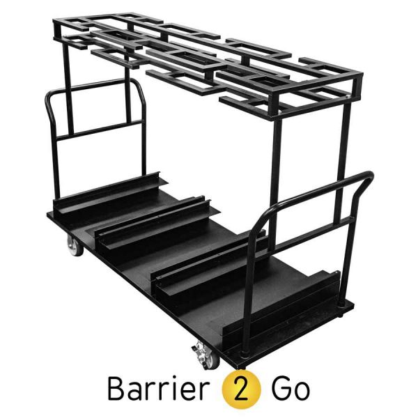 Vertical Storage Trolley For Heavy Duty Barrier Stands | Barrier 2 Go