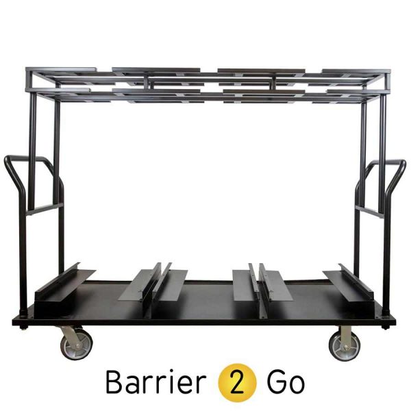 Vertical Storage Trolley For Heavy Duty Barrier Stands | Barrier 2 Go
