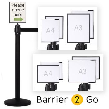 Retractable Barrier Sign Frames | Barrier 2 Go