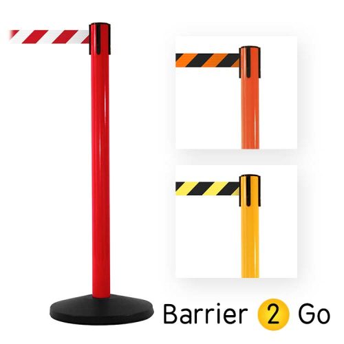 Budget Safety Belt Barrier Stand 3.4m & 3.9m | Barrier 2 Go