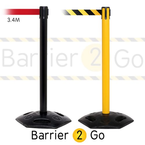 Heavy Duty Steel Retractable Belt Barrier Stand 3.4M, 3.9M & 4.9M ...