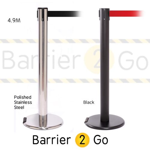 Retail Roller Retractable Belt Barrier 3.4m, 3.9m & 4.9m | Barrier 2 Go