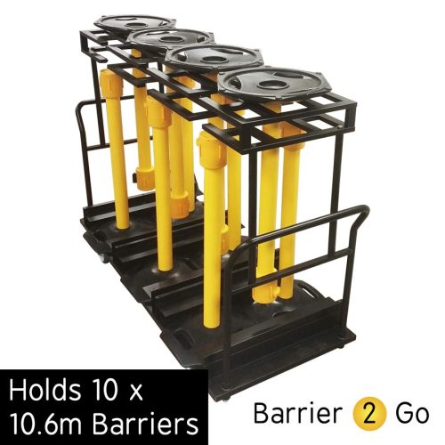 Vertical Storage Trolley For Heavy Duty Barrier Stands | Barrier 2 Go